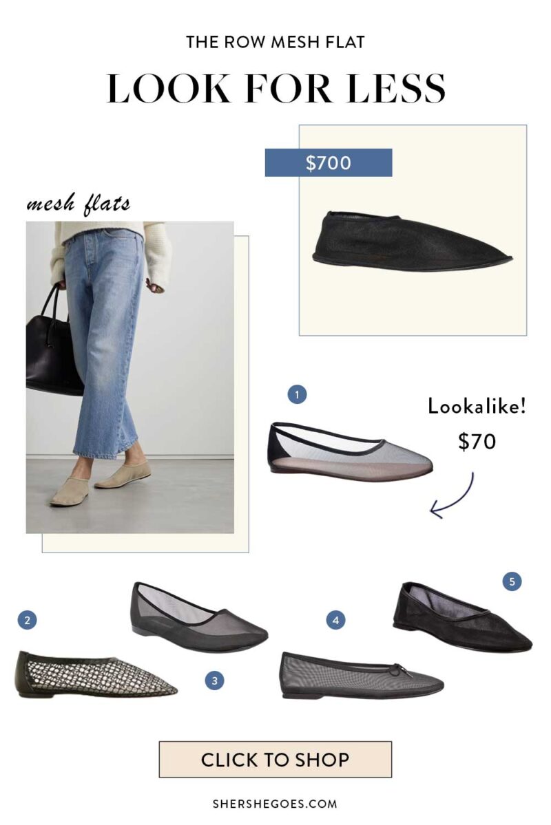 The Best Mesh Flats (The Row Mesh Sock Dupes!)